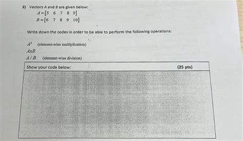 Solved Vectors A And B ﻿are Given