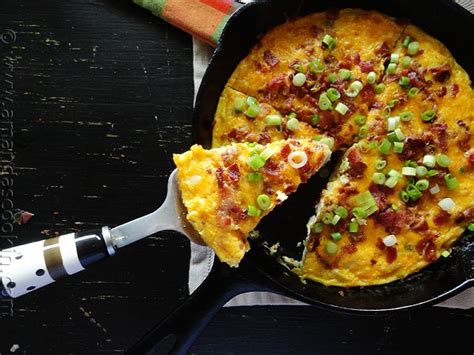 Cheesy Bacon Potato Frittata Amandas Cookin