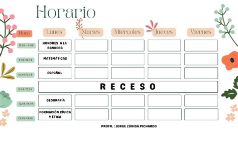 Horario R E C E S O Pdf