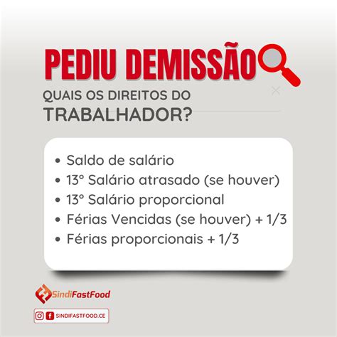 Quais os direitos do trabalhador que pede demissão Lutamos pelos