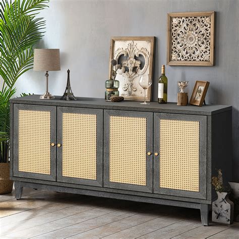 Bay Isle Home™ Rattan Sideboard Buffer Cabinet Wayfair