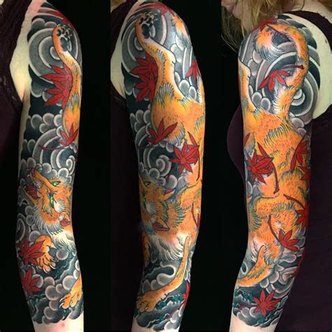 My Newly Completed Japanese Fox 3 4 Sleeve By Stewart Robson At Modern