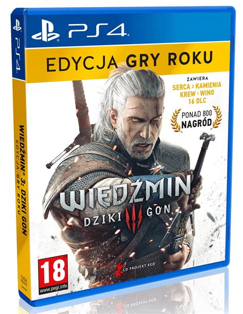 WIEDŹMIN III 3 Dziki Gon Edycja Gry Roku PS4 Polski dubbing i