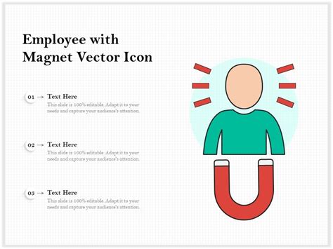 Employee With Magnet Vector Icon Ppt Powerpoint Presentation