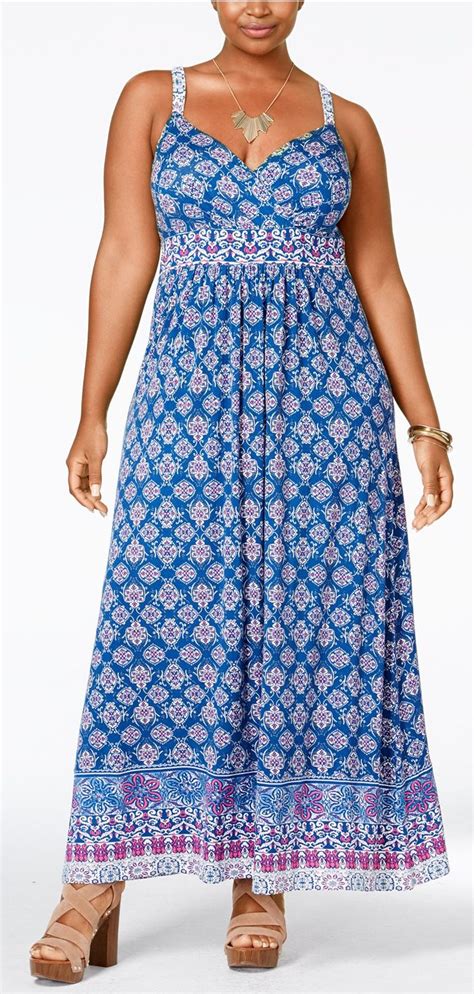 American Rag Trendy Plus Size Printed Maxi Dress Created For Macys