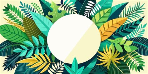 Premium Vector Tropical Blank Frame Background Or Banner Design