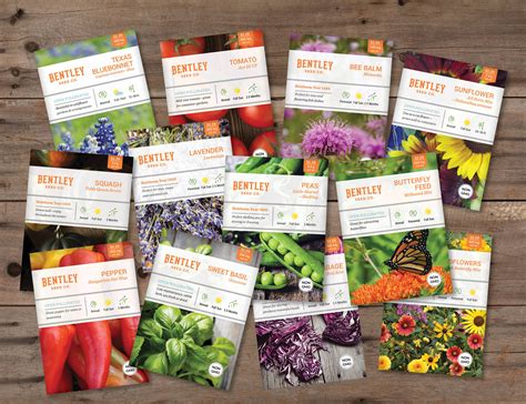 Bentley Seed Pre Picked Seed Packets Vegetable Flower And Herb Seed