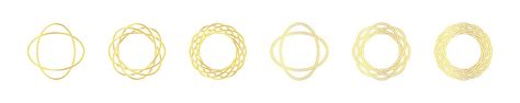 Elegant Gold Circular Line Pattern Set 54813343 Vector Art At Vecteezy