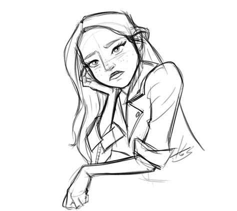 Haircharacter Desginconcept Artdrwainggirlwomansketchillustrationhair