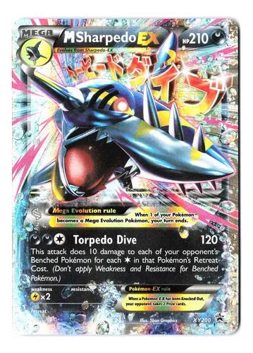 M Sharpedo Ex Xy200 Promo Mega Pokemon Tcg Meses Sin Interés