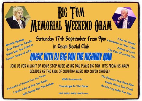 Big Tom Weekend Oram And Castleblayney Castleblayney