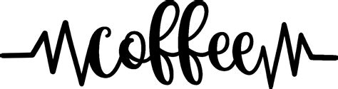 Coffee Life Heart Beat Text Vinyl Decal Sticker Decals Hut