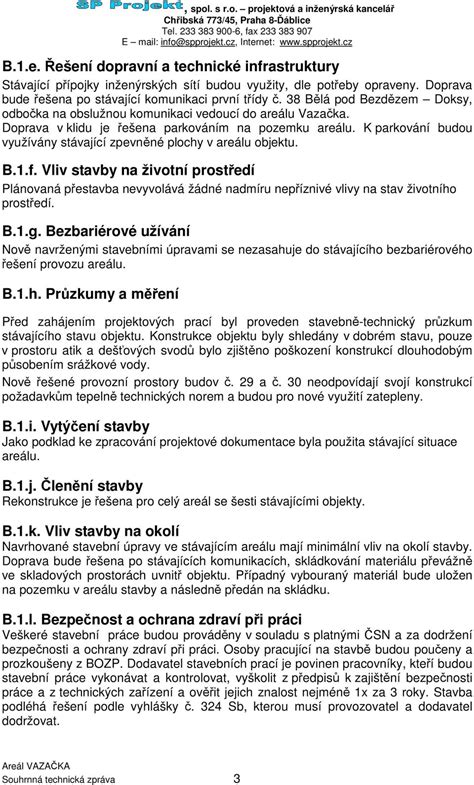 PROJEKTOVÁ DOKUMENTACE PRO OHLÁŠENÍ STAVBY PDF Free Download