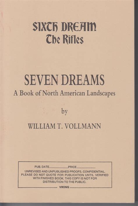 The Rifles Sixth Dream Of Seven Dreams A Book Of The North American