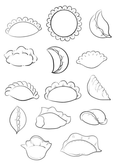 冬至饺子图片简笔画 冬至饺子的图片简笔画彩色 3 配图网
