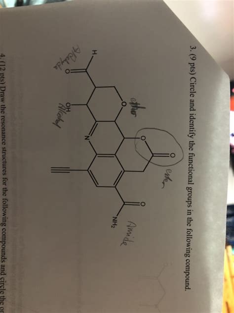 Solved 3 9 Pts Circle And Identify The Functional Groups