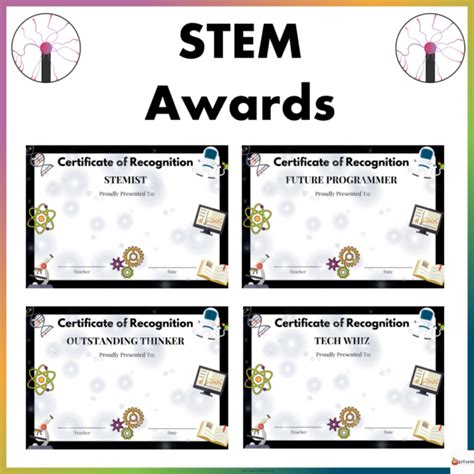 Editable End Of Year Stem Awards Certificates Made By Teachers