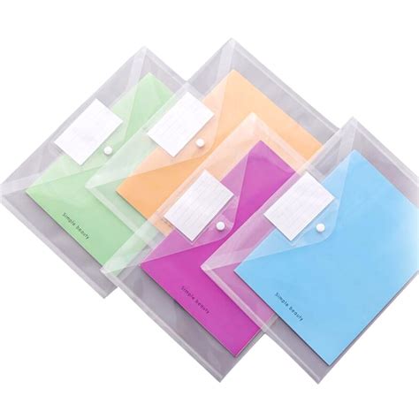 Pcs A Bestand Transparante Plastic Snap Bind Bu Vicedeal
