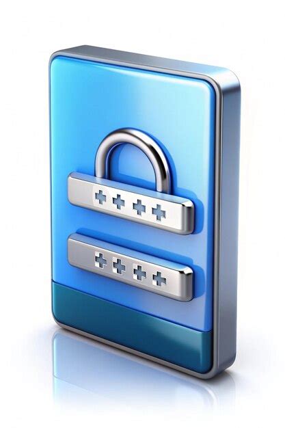 Unique Realistic Locked Password Field 3d Design Isolated On Background