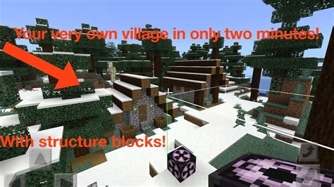 How To Build Your Own Village In Only Two Minutes Structure Block Tutorial Minecraft