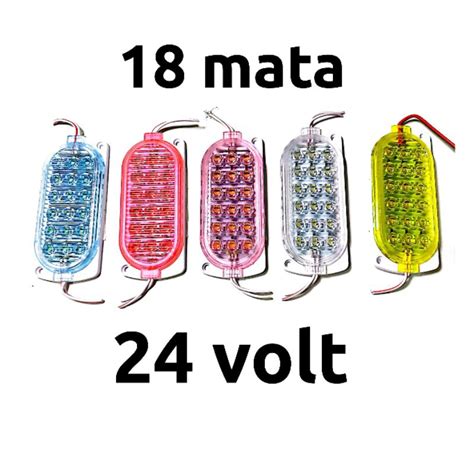 Jual Lampu Led Bak Samping Truk 24 Volt Led Ultrasonic 18 Mata 24 Volt