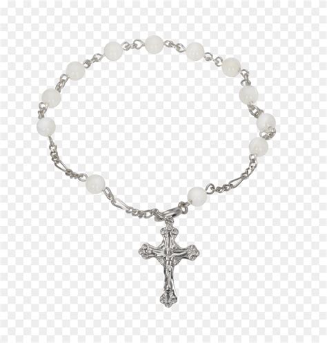 Bead Drawing Rosary Crucifix White Rosary Beads Transparent HD Png