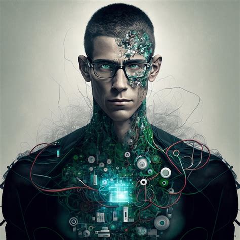 Premium Photo Generative Ai Illustration Scifi Futuristic Humanoid Robot