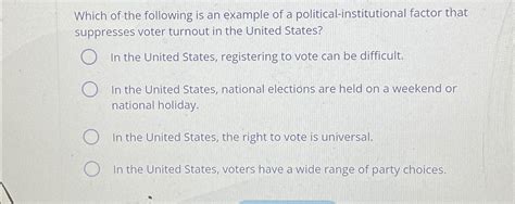 Solved Which Of The Following Is An Example Of A