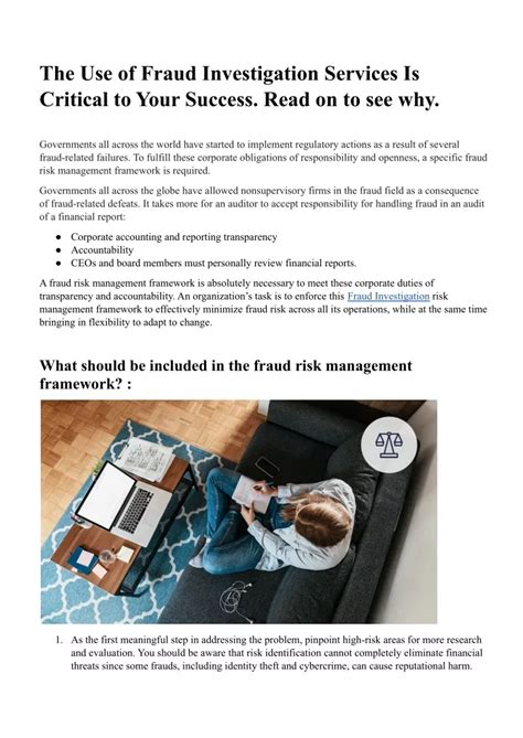 Ppt The Use Of Fraud Investigation Services Is Critical To Your