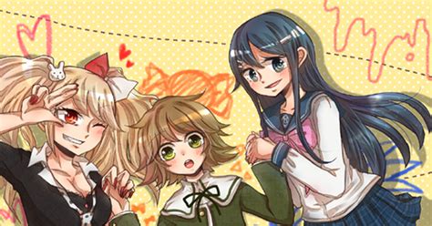 ダンガンロンパ 年賀状ダンロン柄 紫倉既刊通販boothにてのマンガ 不二咲千尋 江ノ島盾子 舞園さやか Pixiv
