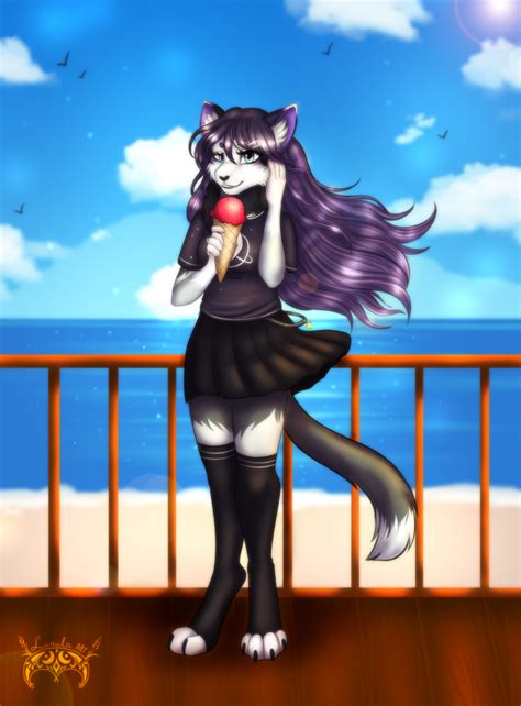188921 Safe Cat Feline Mammal Anthro Beach Bottomwear Clothes Cute Day Out Female