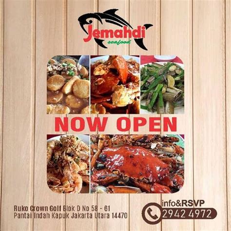 Menu At Jemahdi Seafood Restaurant Jakarta Jl Pluit Timur Raya Blok