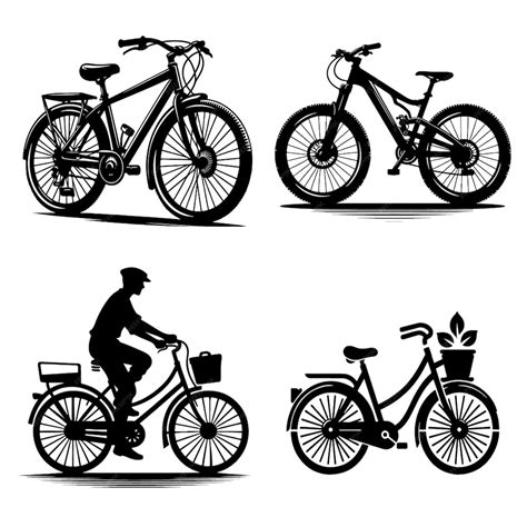 Premium Vector Silhouette Cycle Vector On White Background