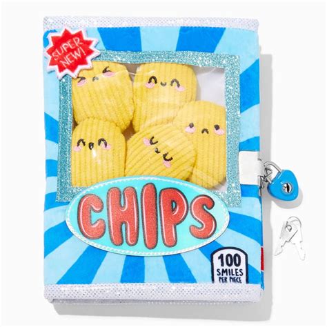 Chips Plush Lock Diary Claires Us