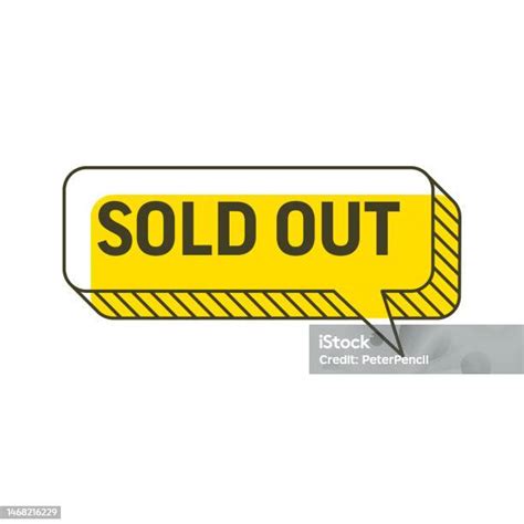 매진 2d 및 3d 말풍선 알림 템플릿 텍스트가 있는 벡터 스톡 일러스트레이션 2차 도형에 대한 스톡 벡터 아트 및 기타 이미지 2차 도형 3차원 형태 검은색