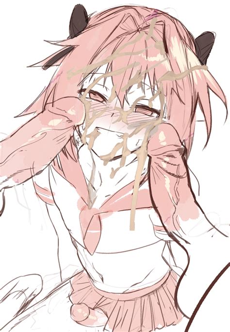 Rule Astolfo Fate Big Penis Cum Cum On Face Erect Penis Fate Series Femboy Gay Girly