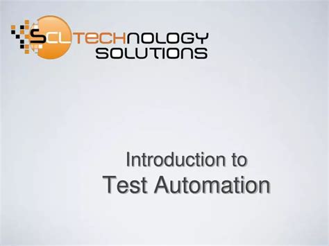 PPT Test Automation PPT PowerPoint Presentation Free Download ID