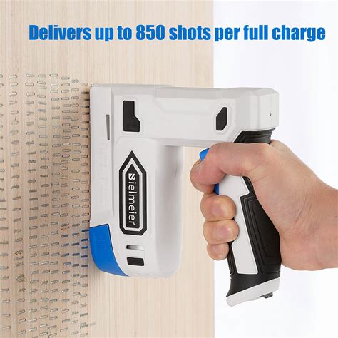 Bielmeier Electric Staple Gun In Lithium Ion Electric Stapler V Cordless Brad Nailer Kit
