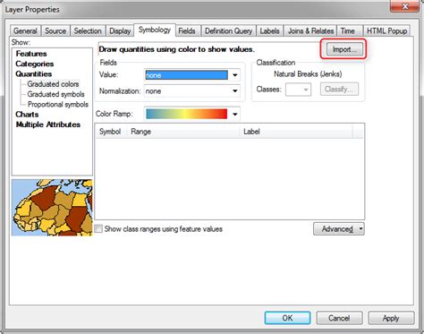 Arcgis Desktop How To Unify The Color Of Graduated Classes In