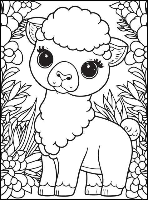 Desenhos De Animais Fofos Para Colorir Para Crianças 17382427 Vetor No