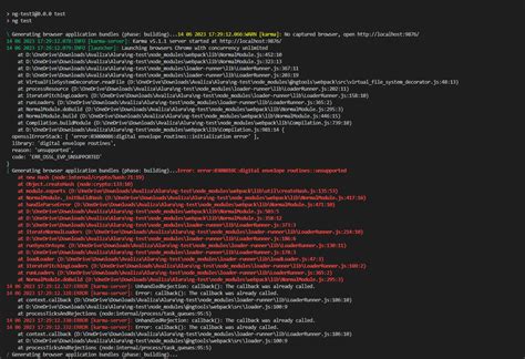 Dúvida Erro Ao Executar O Comando Npm Run Test Angular Testes Automatizados Com Jasmine E