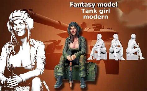 1 16 Resin Model Kit Soviet Soldier Beautiful Girl Tanker Ww2 Pin Up U