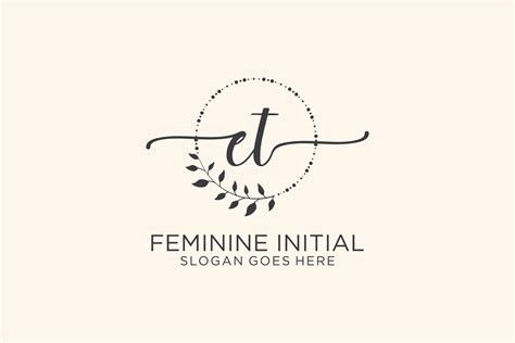 Initial ET Beauty Monogram And Elegant Logo Design Handwriting Logo Of Initial Signature