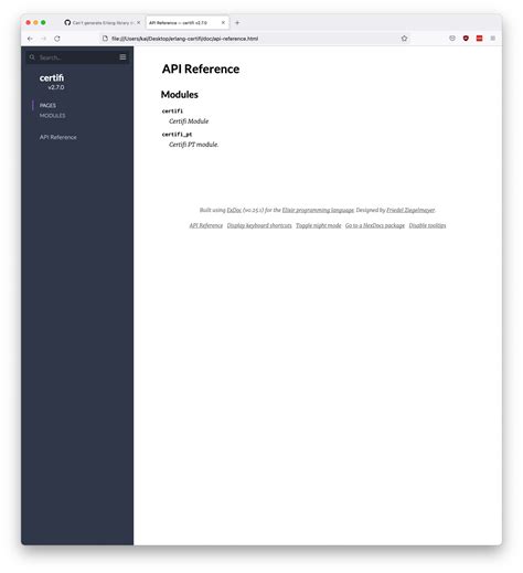 Cant Generate Erlang Library Documentation Using Exdoc · Issue 1393 · Elixir Langexdoc · Github
