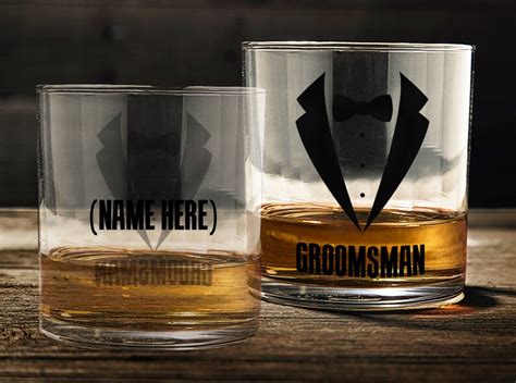 Custom Groomsman Whiskey Glass Funny Whiskey Glass For Etsy