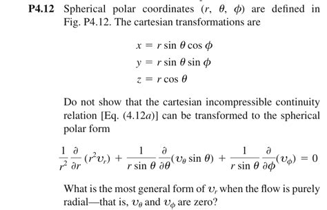 Solved P4 12 Spherical Polar Coordinates R θ ϕ Are Defined