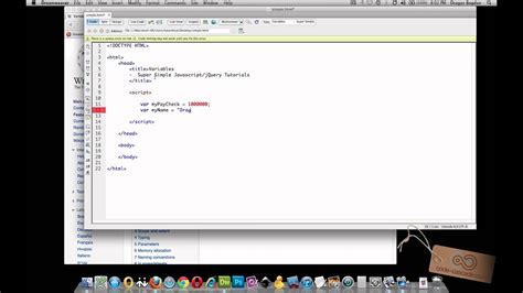 INTRO To VARIABLES Super Simple Javascript JQuery Tutorials YouTube