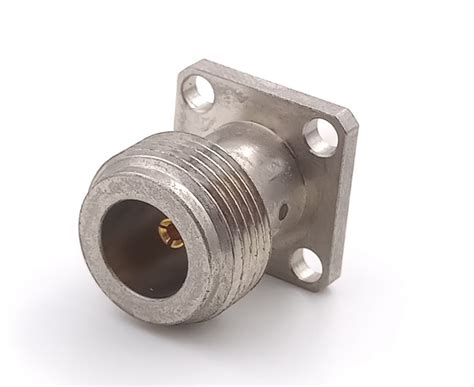 Pcb Mounting N Type Rf Connector Female Flanged With 4 Holes With Micro Stripe