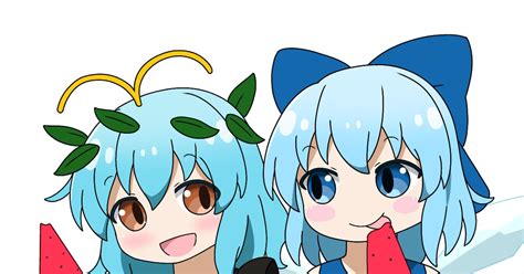 東方project チルノとラルバ アデリットのイラスト Pixiv