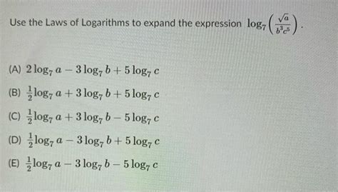 solved three part law of logarithms question this is three